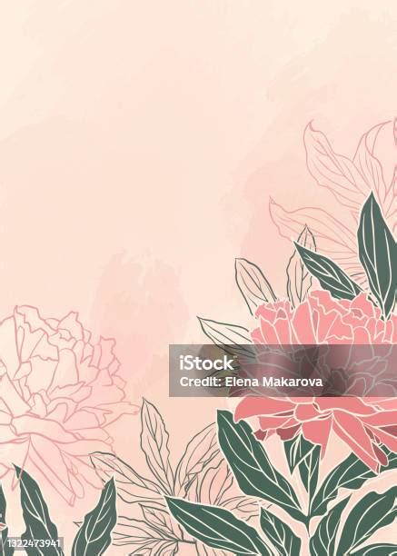 현대 보편적 인 예술 템플릿 추상적인 꽃 무늬 벡터 그림입니다 우아에 대한 스톡 벡터 아트 및 기타 이미지 우아 작약 가리기 Istock