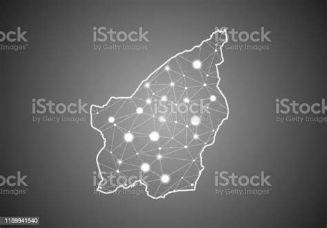 산 마리노지도의 벡터 와이어 프레임 메쉬 다각형 전역 연결 구조를 추상화합니다 선과 점으로 연결된 지도 기하학적 세계 개념입니다 디지털 데이터 시각화 인포그래픽 0명에 대한