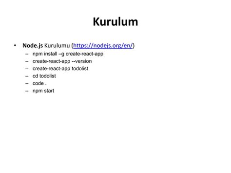 react js web programlama ppt