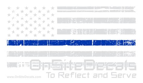 White Ghost Blue Line Onsitedecals™ American Flag Decal