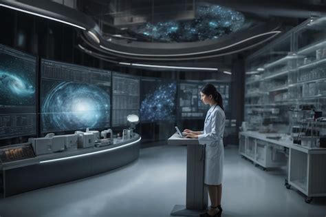 premium photo 3d rendered empty modern futuristic command center interior