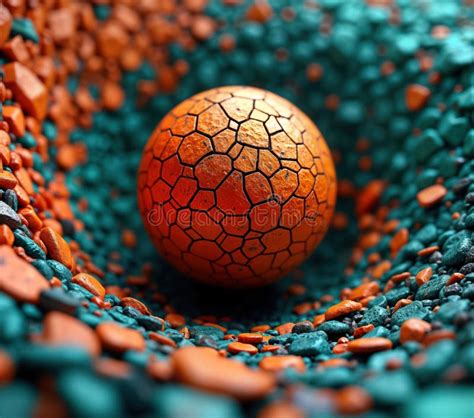 Spiral Array With Dynamic Particles Abstract Grid Design Stock Vector