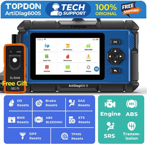 TOPDON AD600S Scanner Airbag ABS Diagnostic Scan Tool OBD2 Fault Code Reader | eBay