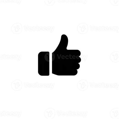 Black Thumbs Up Symbol