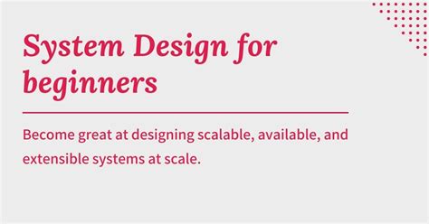 System Design For Beginners Arpit Bhayani
