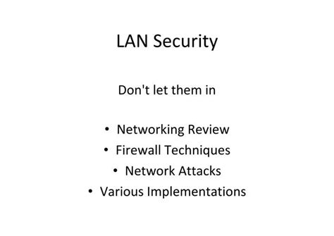 PPT LAN Security PowerPoint Presentation Free Download ID