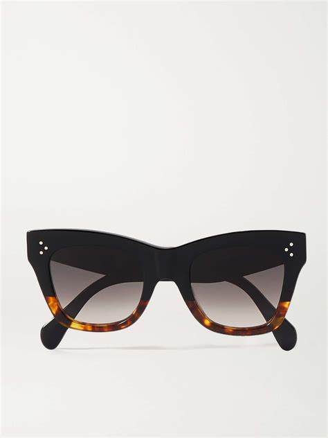 Celine Eyewear Oversized Cat Eye Acetate Sunglasses Net A Porter