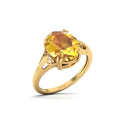 The Crown Yellow Sapphire Gold Rings