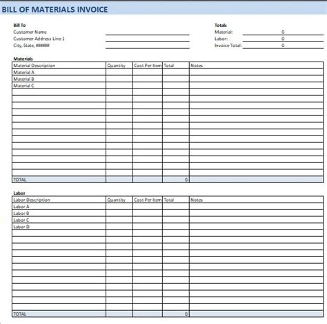 Multi Level Bom Excel Template Free