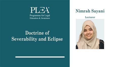 Doctrine Of Severability And Eclipse By Nimrah Sayani Youtube