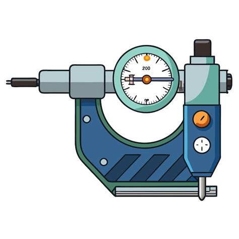 Industrial Micrometer Vector Design Precision Tools For Engineering And