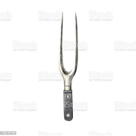 수채화 요소 고기 포크 그릴 바베큐 요리를 위한 주방 도구 손으로 그린 그림은 흰색 배경에 분리되어 있습니다 카페 레스토랑 키트 바베큐 메뉴에 딱 맞습니다 가정 생활에 대한