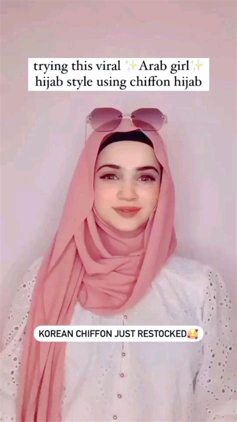 Chiffon hijab tutorial Arabic Hijab style | Hijab tutorial, Simple hijab tutorial, Pashmina ...
