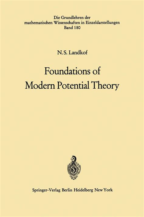 Foundations Of Modern Potential Theory Grundlehren Der Mathematischen Wissenschaften Naum S