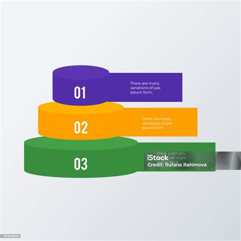 3d 실린더 인포 그래픽 템플릿 디자인 3가지 옵션 단계 또는 프로세스가 있는 비즈니스 개념 인포그래픽 벡터 시각화는 워크플로 레이아웃 다이어그램 연례 보고서 웹에 사용할