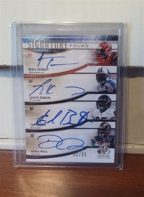 2009 Sp Signature Edition Fours 35 Lavelle Hawkins Earl Bennett F