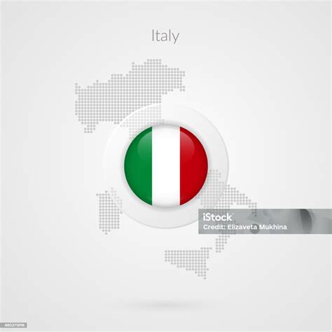 이탈리아 지도 등고선 벡터 기호 점선 고립 된 이탈리아 깃발 원형 상징 프레 젠 테이 션 프로젝트 광고 스포츠 이벤트 여행 컨셉 웹 디자인에 대 한 유럽 국가 그림 아이콘