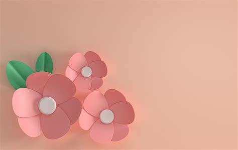 3d 렌더링 종이 꽃 잎 디지털 그림 파스텔 컬러 종이 꽃입니다 꽃 조성 배경 웨딩 카드 관상 주름을 달기 로맨틱 신부 부케 0