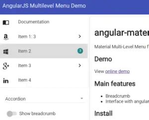 Material Multi Level Menu For Angular Angular Script