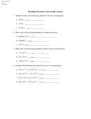 Rounding Off Numbers And Scientific Notation Examples And Course Hero
