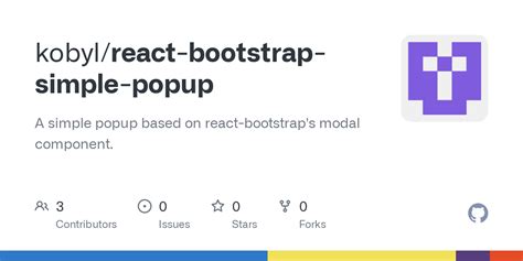 GitHub Kobyl React Bootstrap Simple Popup A Simple Popup Based On React Bootstrap S Modal