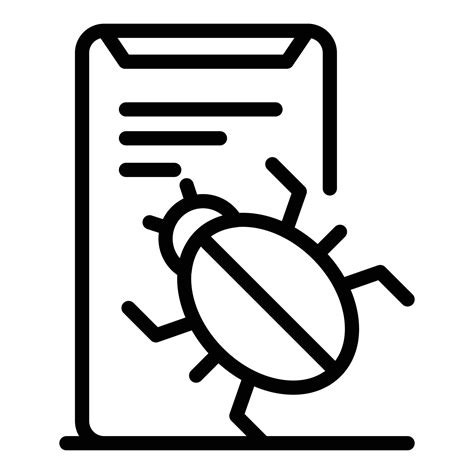 Bug In The App Icon Outline Style Vector Art At Vecteezy