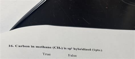 Solved Carbon In Methane Ch4 ﻿is Sp2 ﻿hybridized