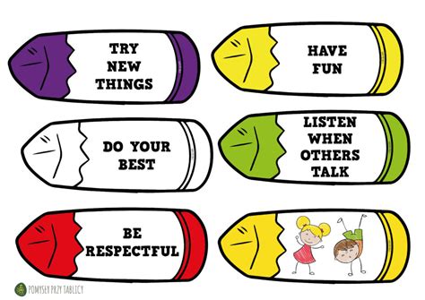 Zestaw Kart „classroom Rules” Pomysły Przy Tablicy