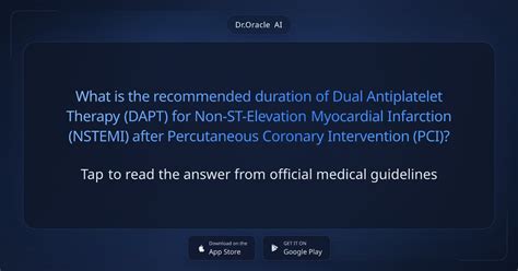 What Is The Recommended Duration Of Dual Antiplatelet Therapy Dapt
