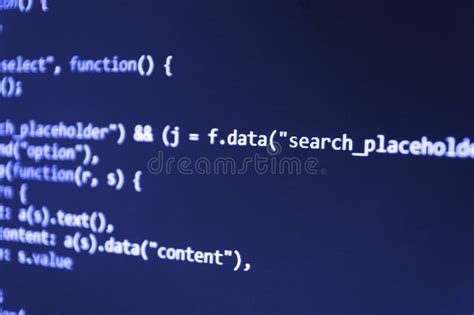 Programming Code Abstract Screen Of Software Developer Stock Image Image Of Document Graphic