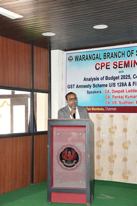 Had A Interactive Session On Budget 2025 At Warnagal Branch Of Sirc Of… Deepak Ladda