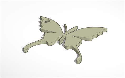 3d Design Mariposa Earring Tinkercad