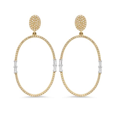 14k Yellow Gold Dangle Diamond Earrings 151 00075 Shays Jewelers