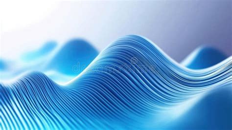 Abstract Blue Waves Create A Serene And Dynamic Visual Flow Ai Stock Image Image Of Digital