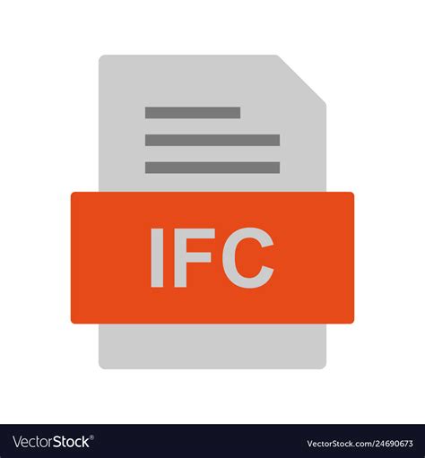 Ifc File Document Icon Royalty Free Vector Image