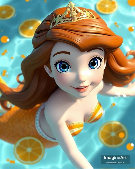 Mermaid Sofia In Orange Juice Pool 4 By Spikeomeo On Deviantart