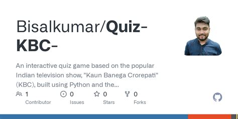 GitHub Bisalkumar Quiz KBC An Interactive Quiz Game Based On The Popular Indian Television