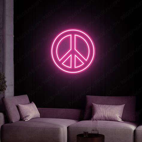 Neon Peace Sign Wallpaper