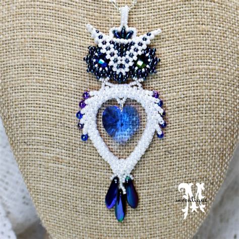 Micro Macrame Owl Pendant Tutorial Macrame Owl Diy Etsy