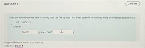 solved given the following code and assuming that the file