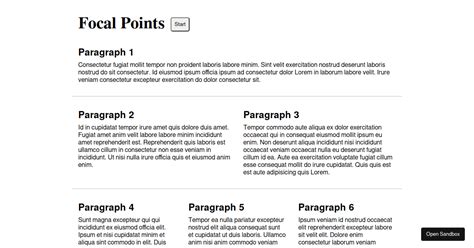 React Focal Point Examples CodeSandbox