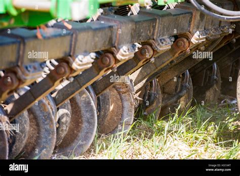 Planter On A Tractor Stock Photo Alamy