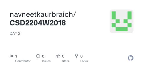 GitHub Navneetkaurbraich CSD W DAY