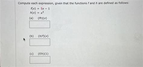 solved compute each expression given that the functions f