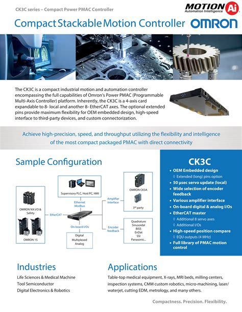 Motion Ai Ck3c Pmac Controller Brochure Delta Tau Omron Page 2