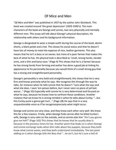 Of Mice And Men 1 Docx