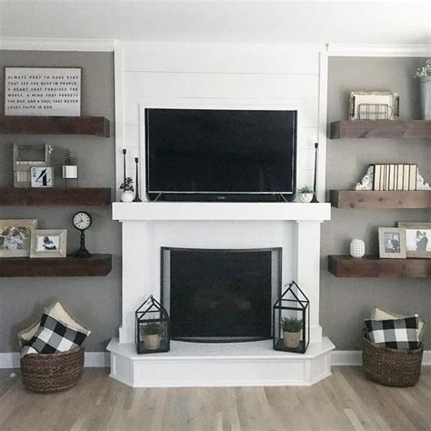 7 Popular Floating Shelves Next To Fireplace