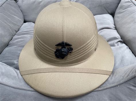 Us Navy Us Marine Corps Usmc Tropical Issue Pith Helmet Sun Hat