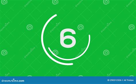 10 Second Countdown Timer Animation On Green Screen Stock Footage