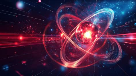 A Stunning Cinematic Portrayal Of An Electron Moving Through A Vibrant Atomic Structure In A